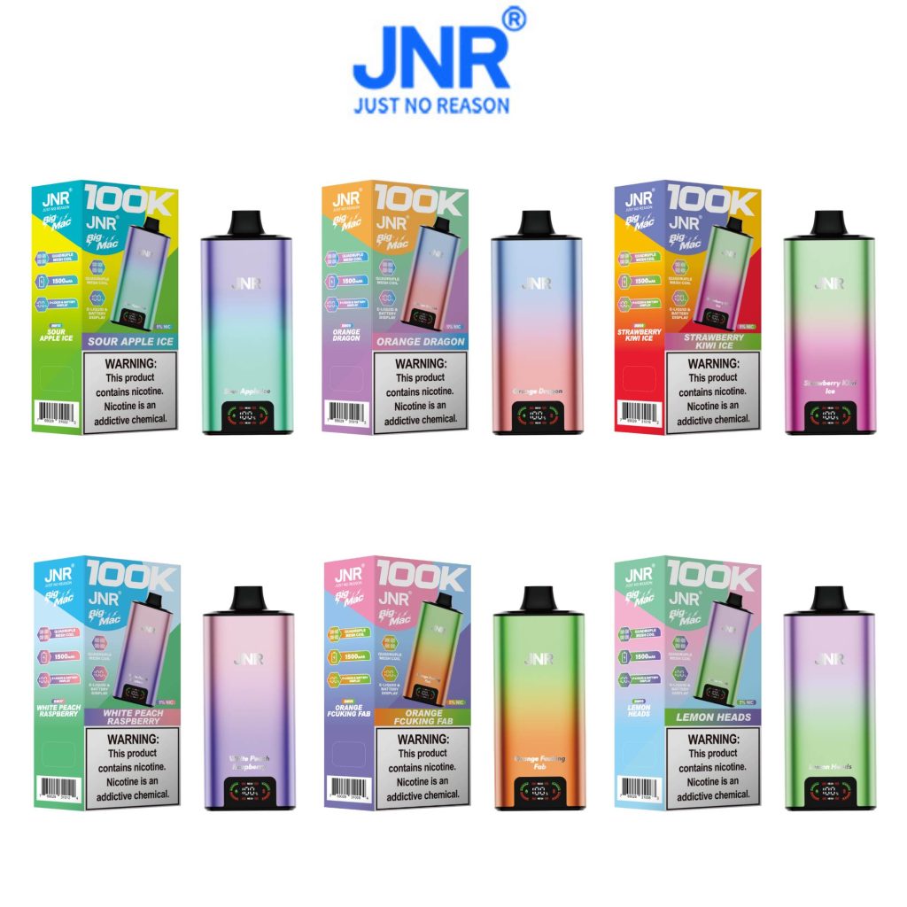 JNR – BigMac 100K – Einweg Vape / Disposable – 2 % Nikotin – Quad Mesh ...
